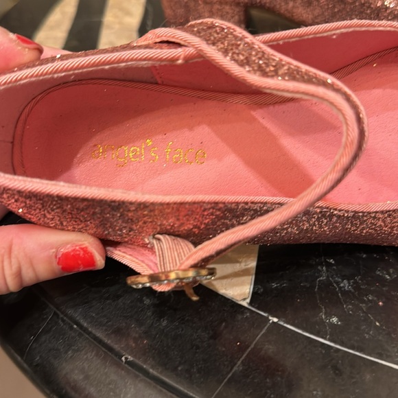 Shoes | Girls Pink Glitter Sparkle Heels | Poshmark